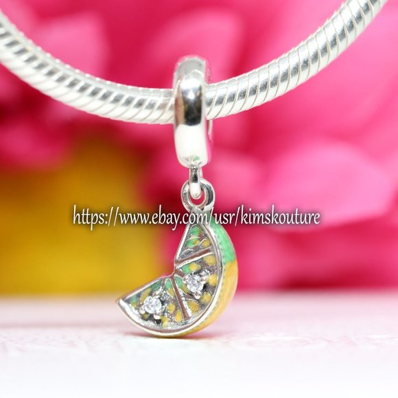 Pandora | Jewelry | Pandora Lemon Slice Sparkling Fruit Dangle Charm ...